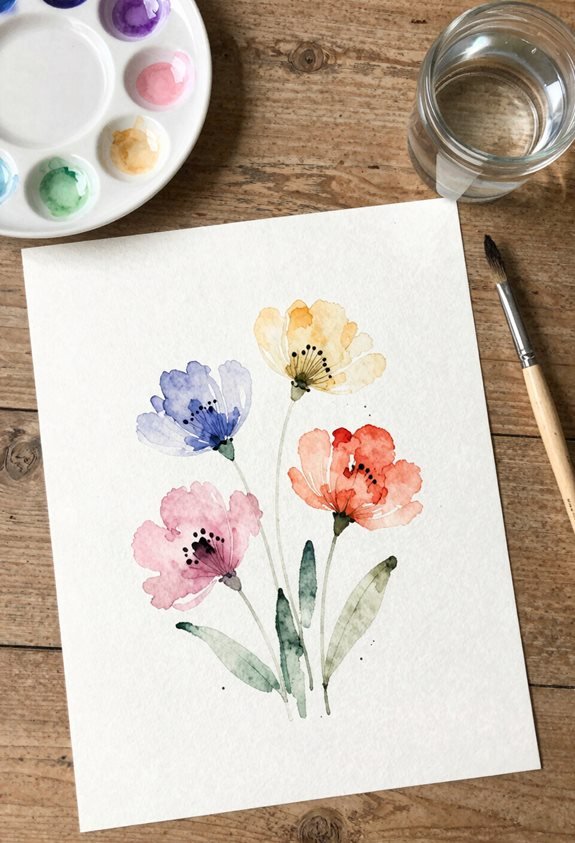 Quick and Cute Watercolor Ideas for Moms and Kids - Victoria's Class